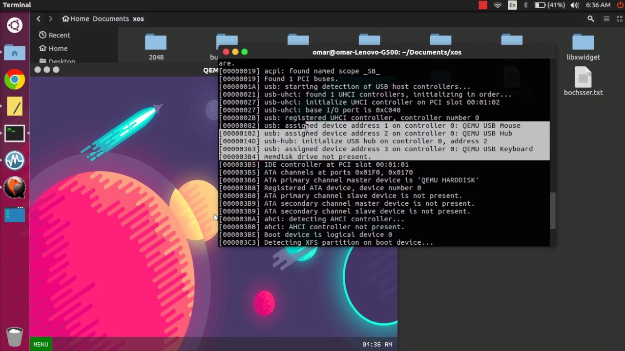 xOS - USB mouse and keyboard demonstration - YouTube