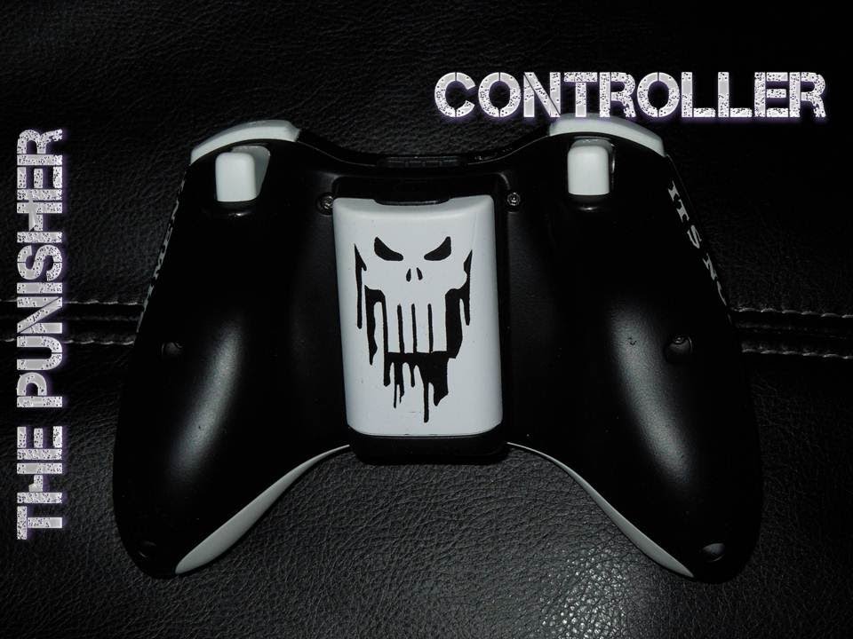 The Punisher Custom Xbox 360 Controller - YouTube