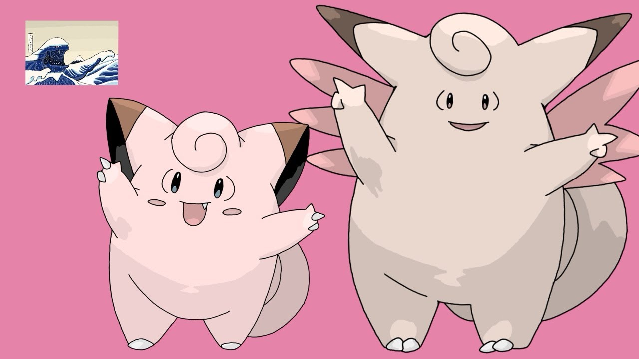Clefairy Evolution Line Drawing Time-lapse | Pokémon - YouTube