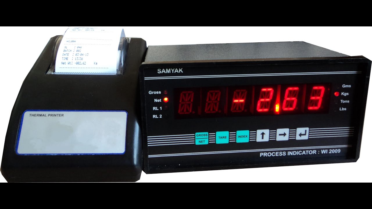 Weight Indicator WI2009 with Thermal Printer || Samyak || Weight ...