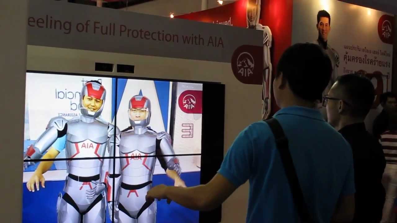 Augmented Reality (AR) installation for AIA insurances - YouTube