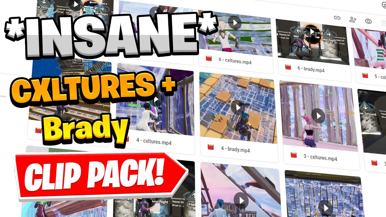 NEW *INSANE* CXLTURES & BRADY FORTNITE CLIP PACK! | 30+ Free Fortnite ...