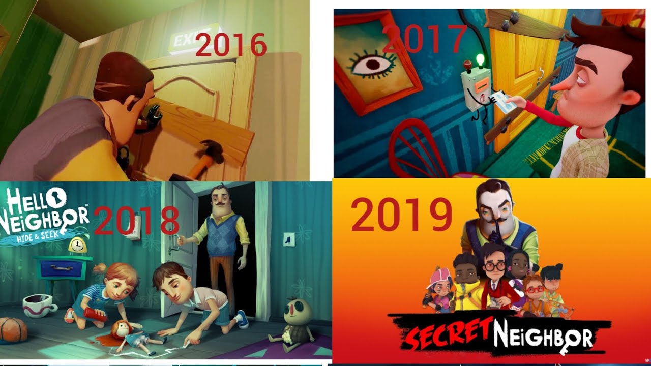 All trailers of the game Hello neighbor - YouTube