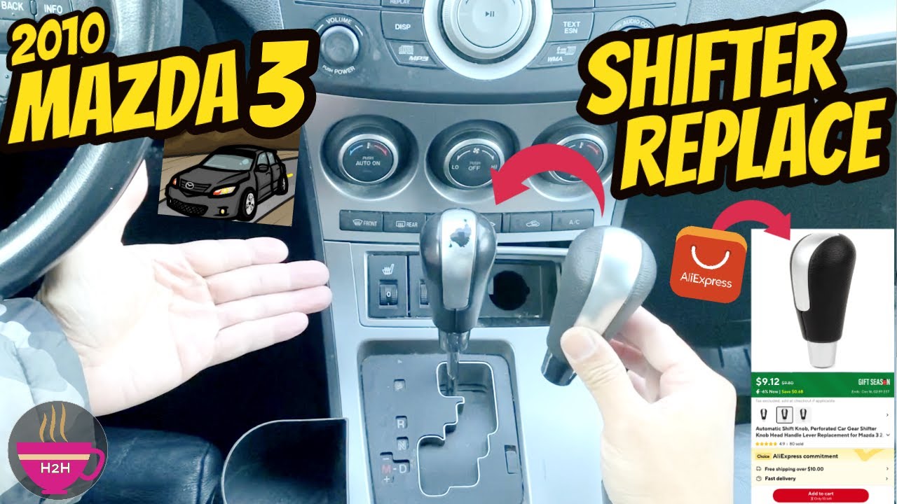 How to: Replace Shifter Knob 2010 Mazda 3 (DIY worn out Shifter change ...