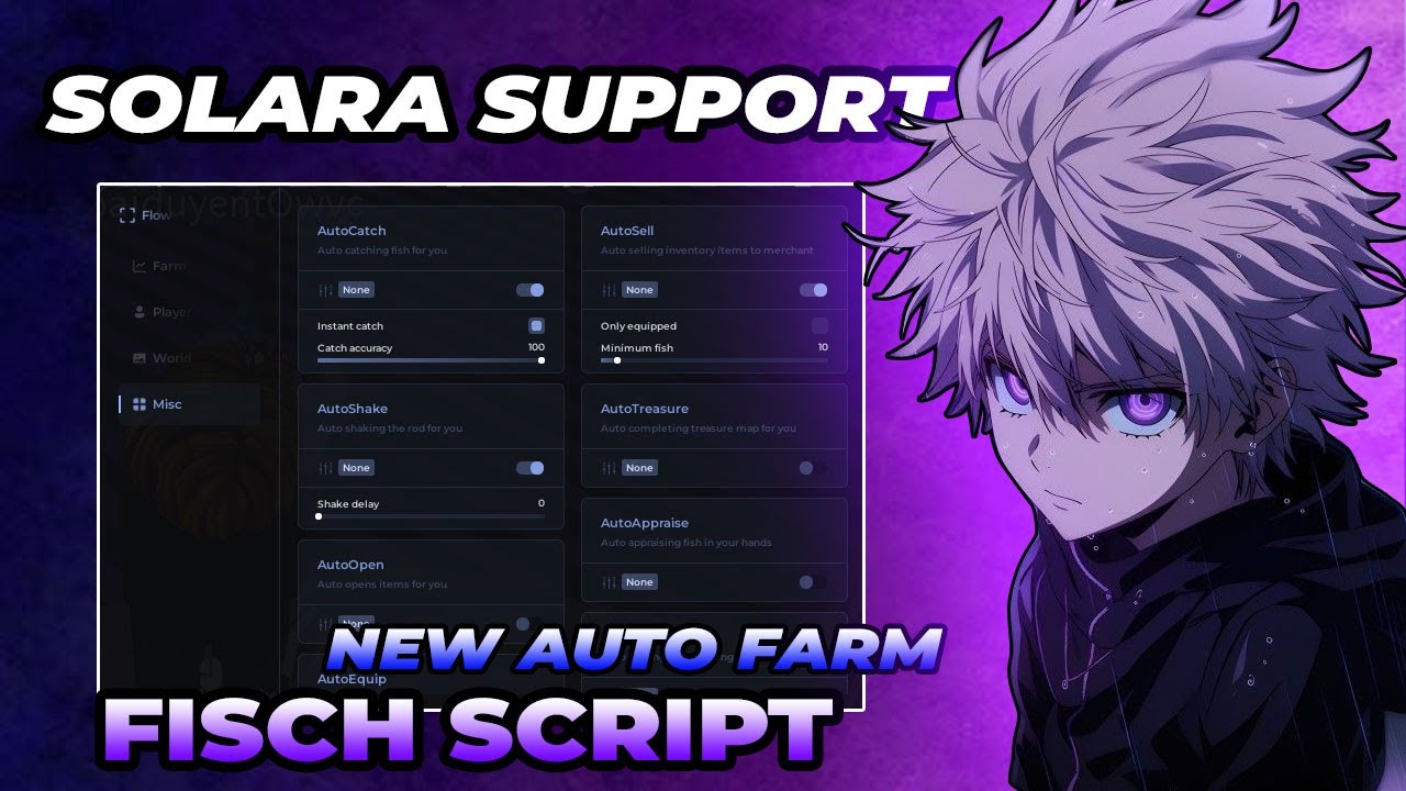 🐟 FISCH SCRIPT/HACK/GUI | AUTO FISH, AUTO FARM & MORE | SOLARA SUPPORT ...