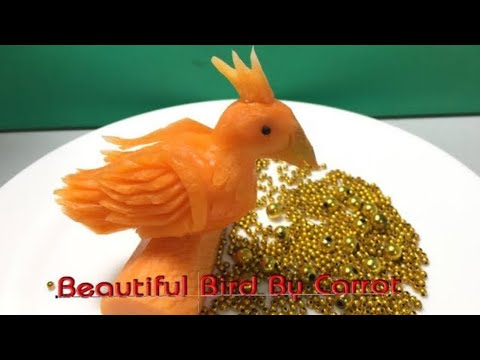 Beautiful Bird,New Idea Beautiful Bird by Carrot for Garnish by Seloy ...