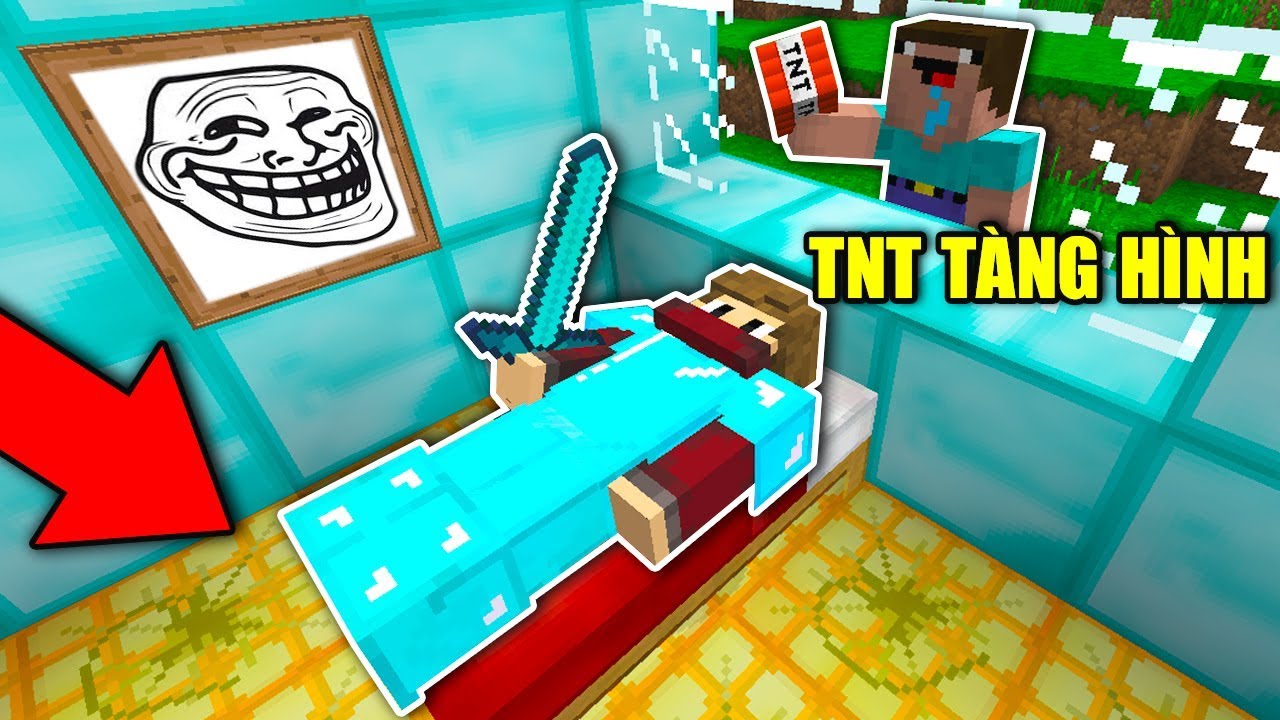 10 CÁCH ĐỂ TROLL PRO BẰNG TNT TRONG MINECRAFT!! - YouTube