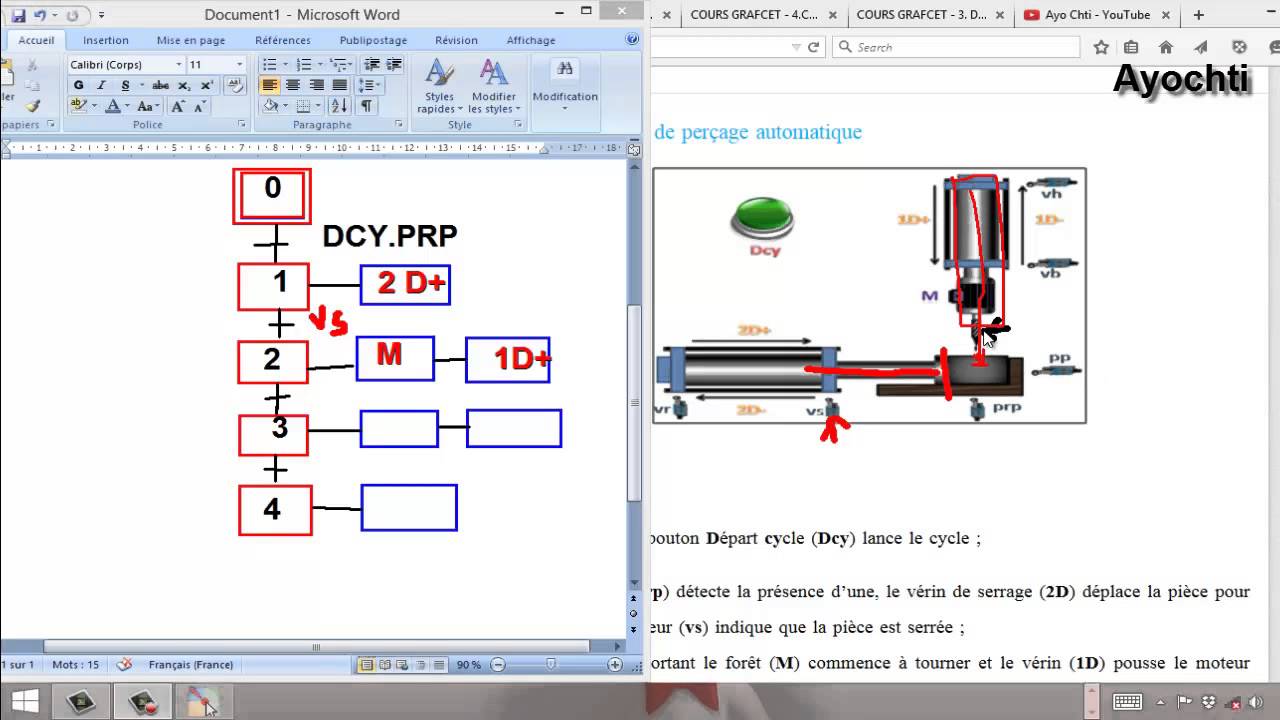 Exercice grafcet 6-2: Poste de perçage automatique #17(بالعربية) - YouTube