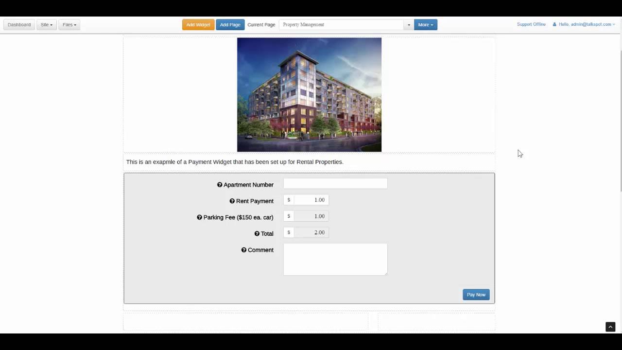 Talkspot Tutorial - Payment Widget Rental Properties - YouTube