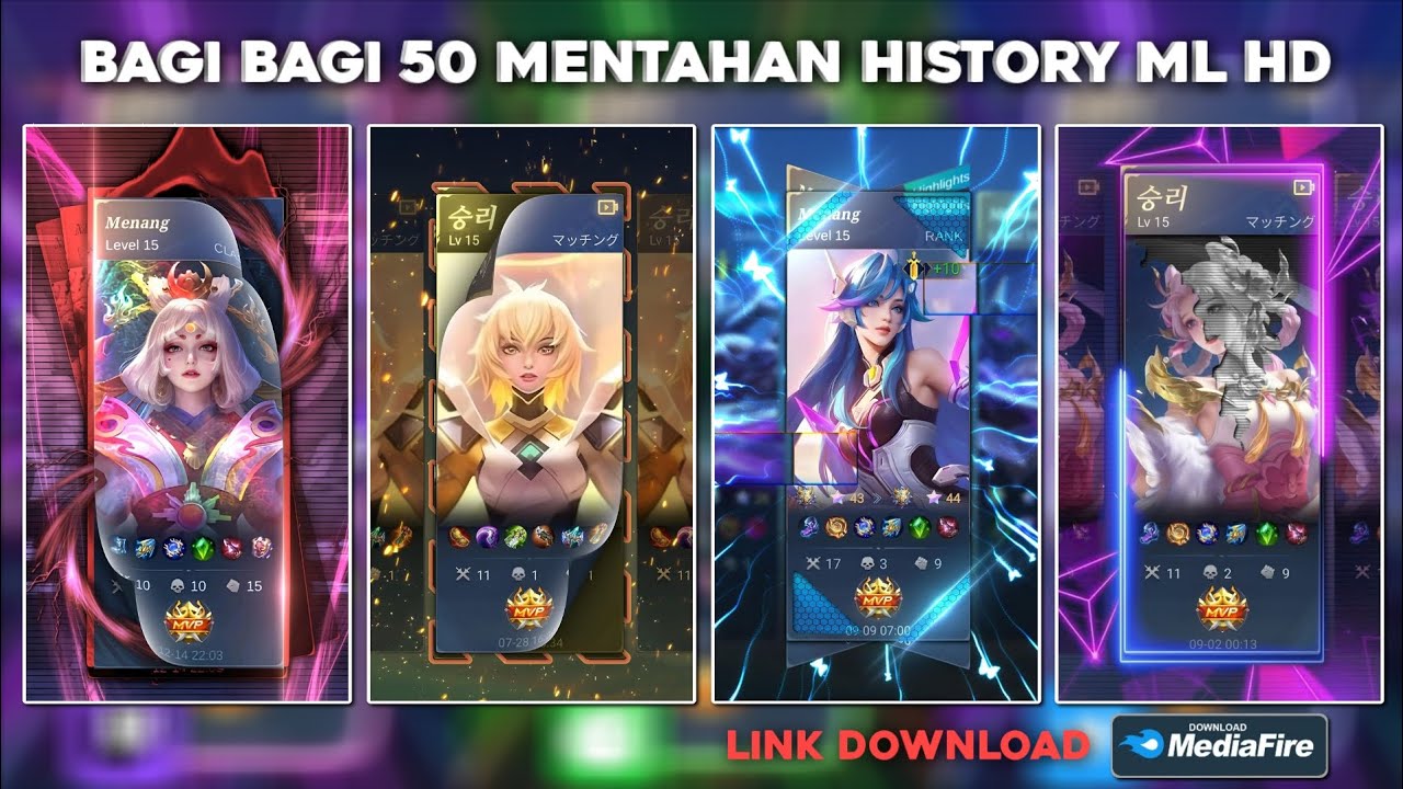 BAGI-BAGI 50 MENTAHAN HISTORY ML HD KEREN || COCOK UNTUK VIDEO JJ - YouTube
