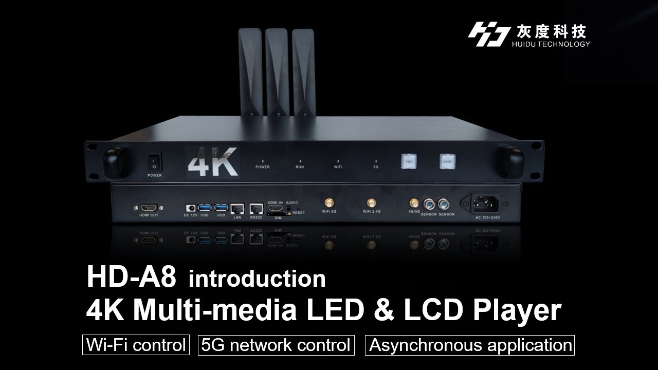 4K LED & LCD Multi-media Player For Video Wall (Huidu Controller HD-A8 ...