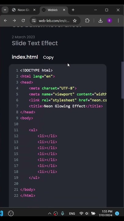 Neon Loading #webleb html #css #code #fyp #coding #frontend - YouTube