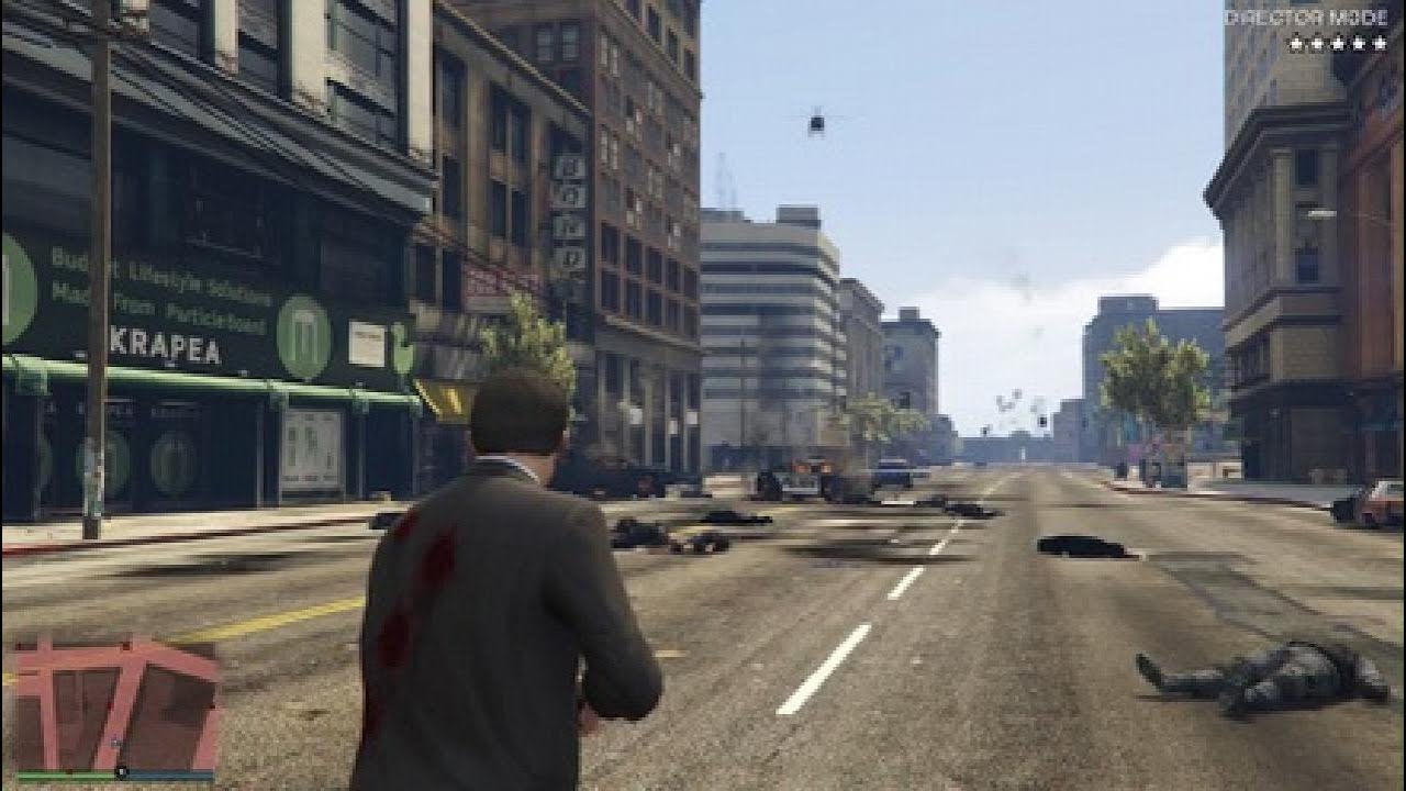 Grand Theft Auto V cool action scene - YouTube