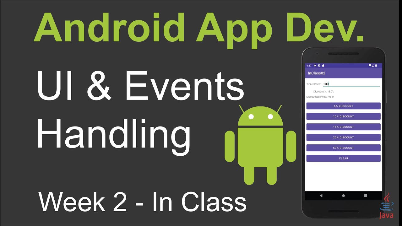 Week 2: UI and Events Handling - Solving In Class Assignment 2 - YouTube