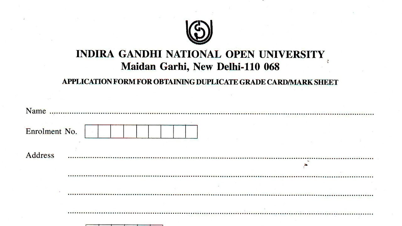 How To Get Back Lost IGNOU MARK SHEET Ignou Duplicate Degree How To Get Back Lost IGNOU MARK SHEET Ignou Duplicate Degree