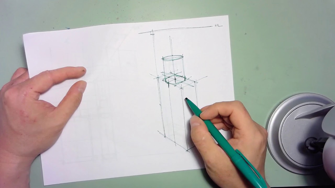 Hand Sketching #8 - Drawing an Object in 3d - YouTube