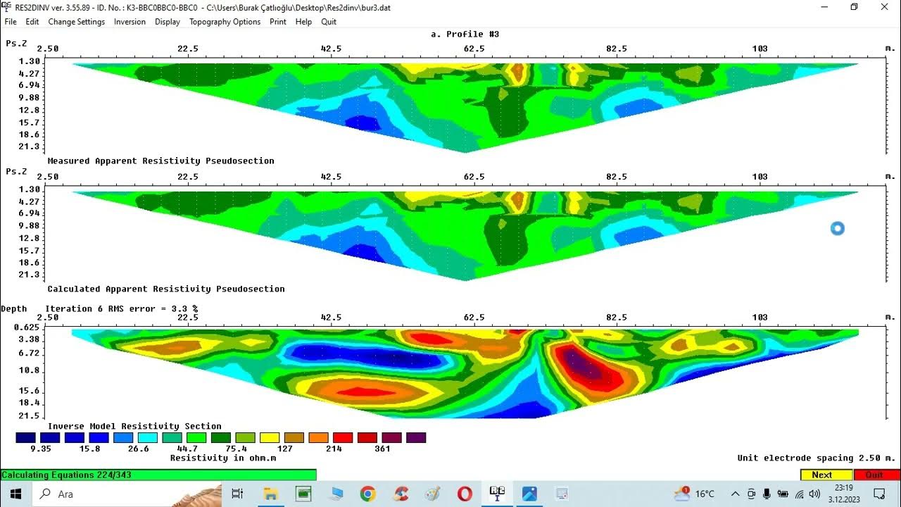 Electrical Resistivity Tomography (ERT) Inversion - Res2DINV - YouTube