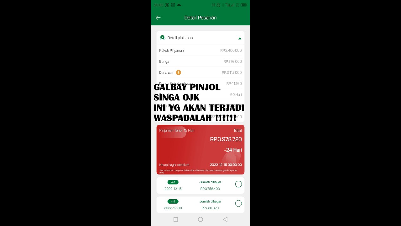 GALBAY GAGAL BAYAR PINJOL SINGA ID INI YANG TERJADI WASPADALAH - YouTube