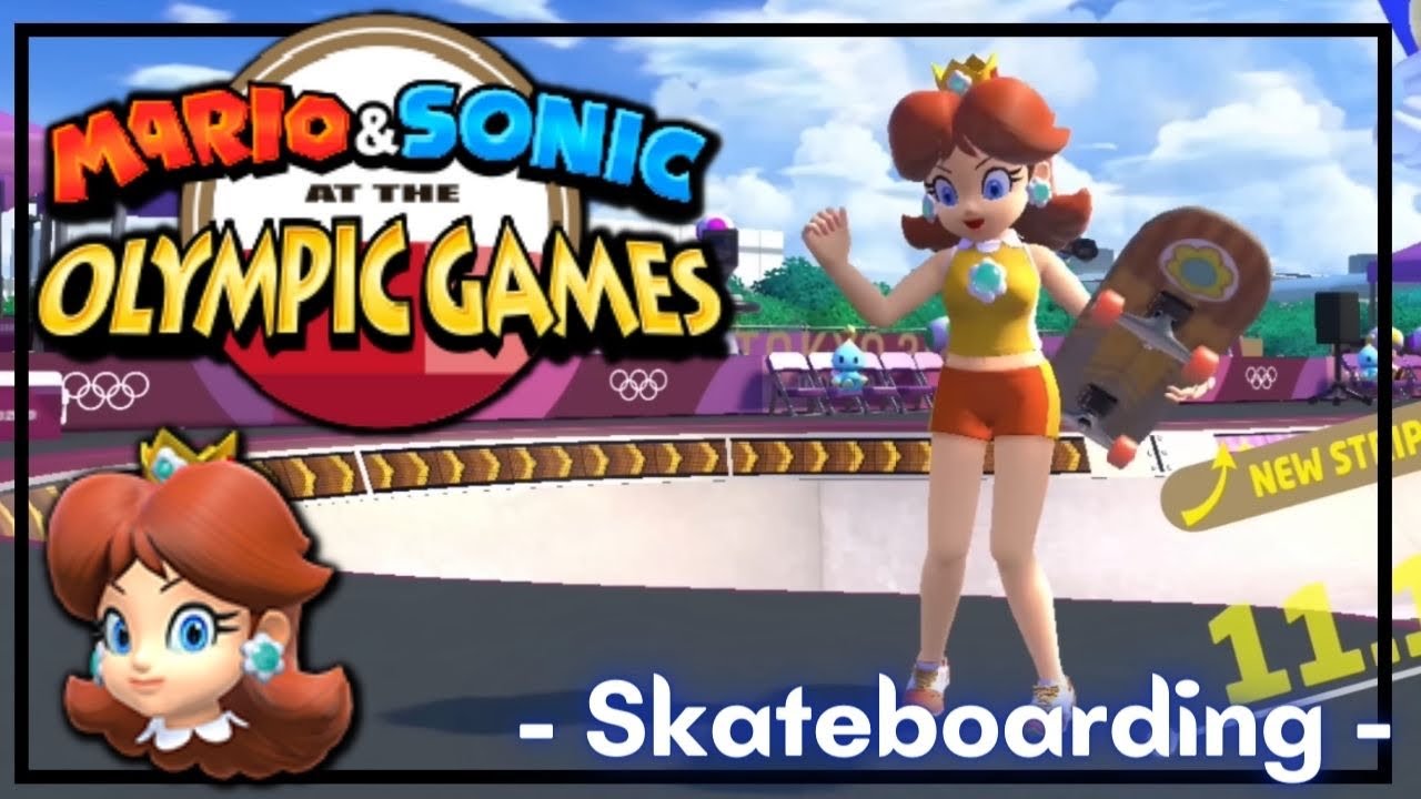 Princess Daisy in Skateboarding | Mario & Sonic Tokyo 2020 - YouTube