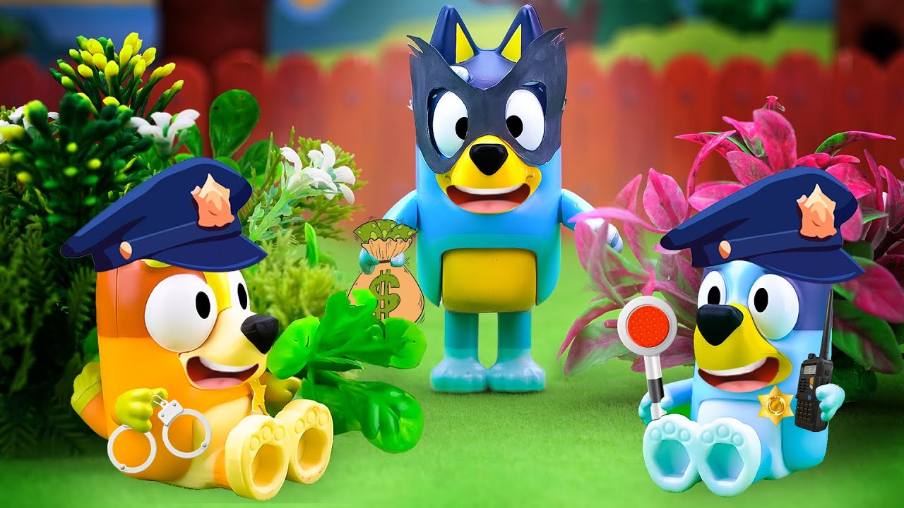 BLUEY Police Catch Robbers! 👮‍♂️💰 Master Thief Hide and Seek | Lessons ...
