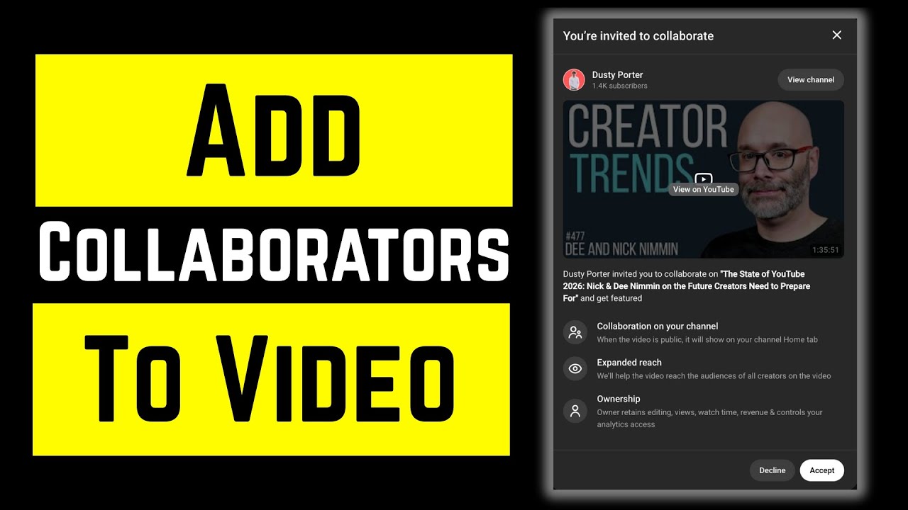 How To Add Collaborators On A YouTube Video | Full Guide - YouTube