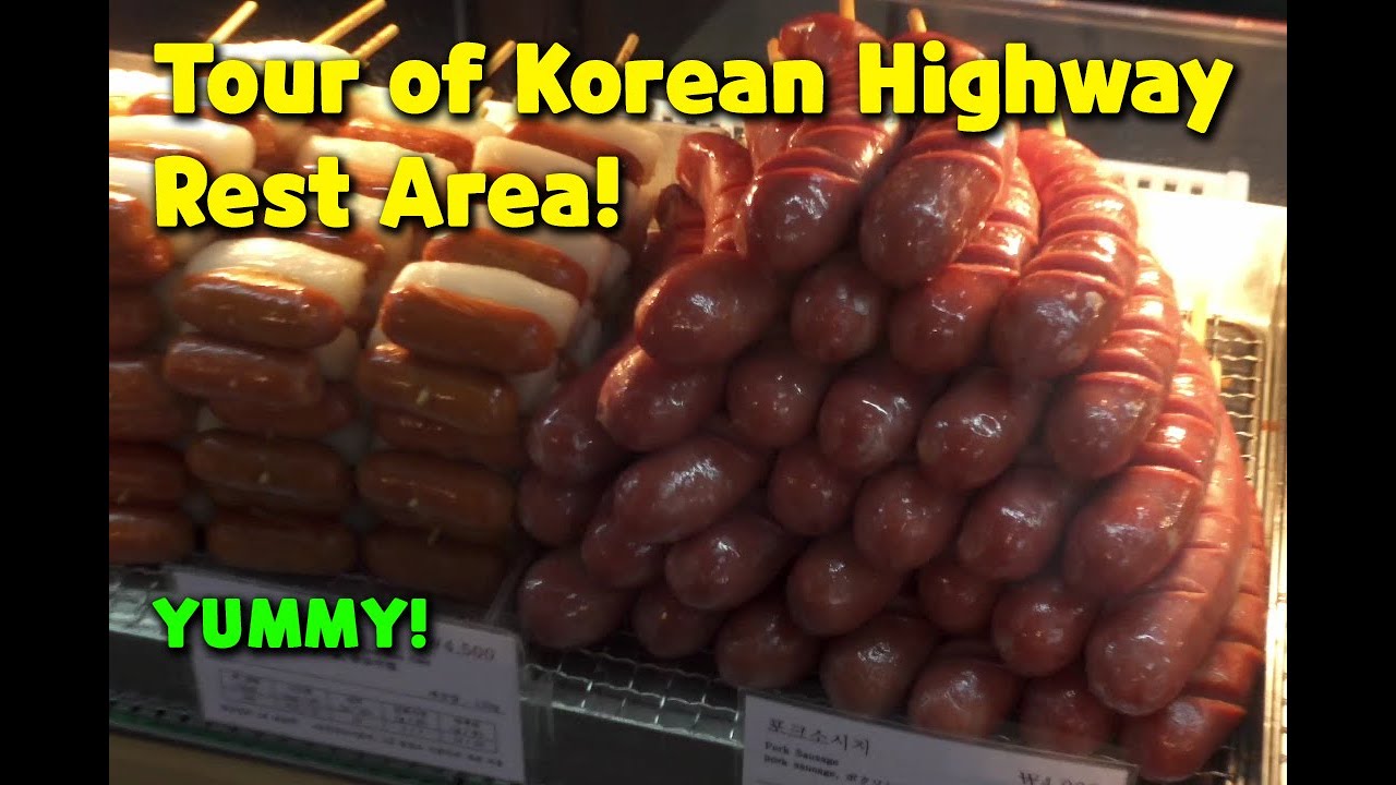 Tour of Korean Highway Rest Area w/ Food, Snacks, Games, and More ...