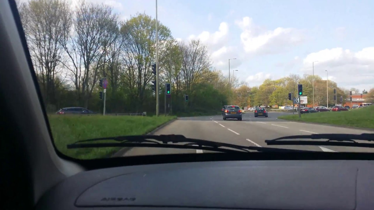 *4K* STOCK VIDEO Driving in the Car on Basingstoke Hospital Roundabout ...