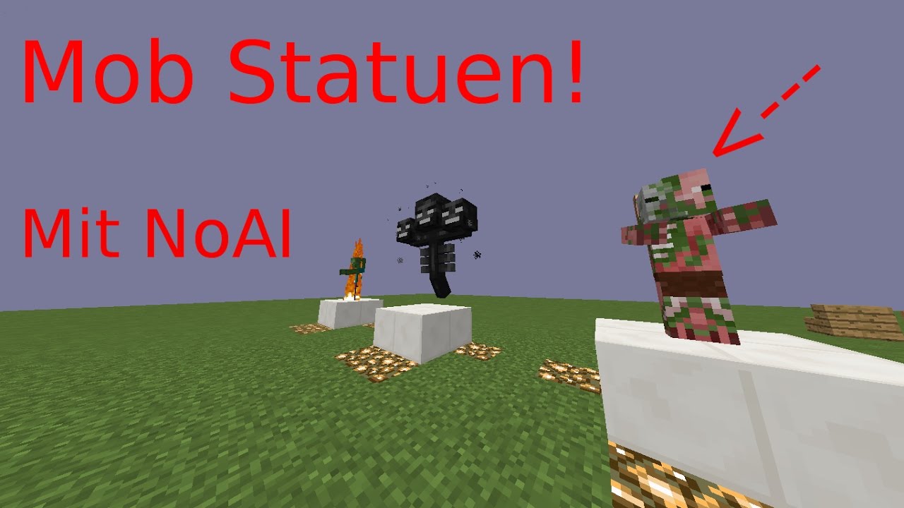 No Ai Mobs/Mob Statuen - Minecraft 1.11.2 - YouTube