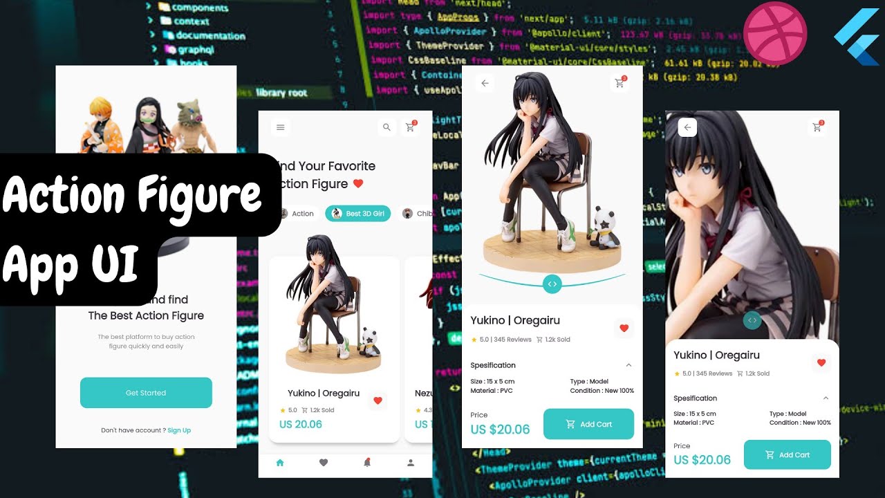 Action Figure App UI Animation 📱 | Dribbble to Flutter - YouTube