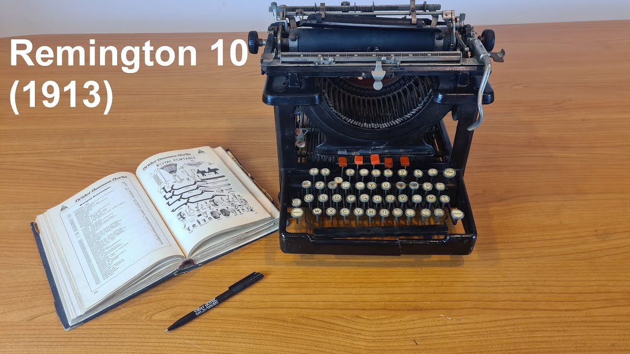 Old typewriter Remington 10 (1913) and its mechanims (video n°120 ...