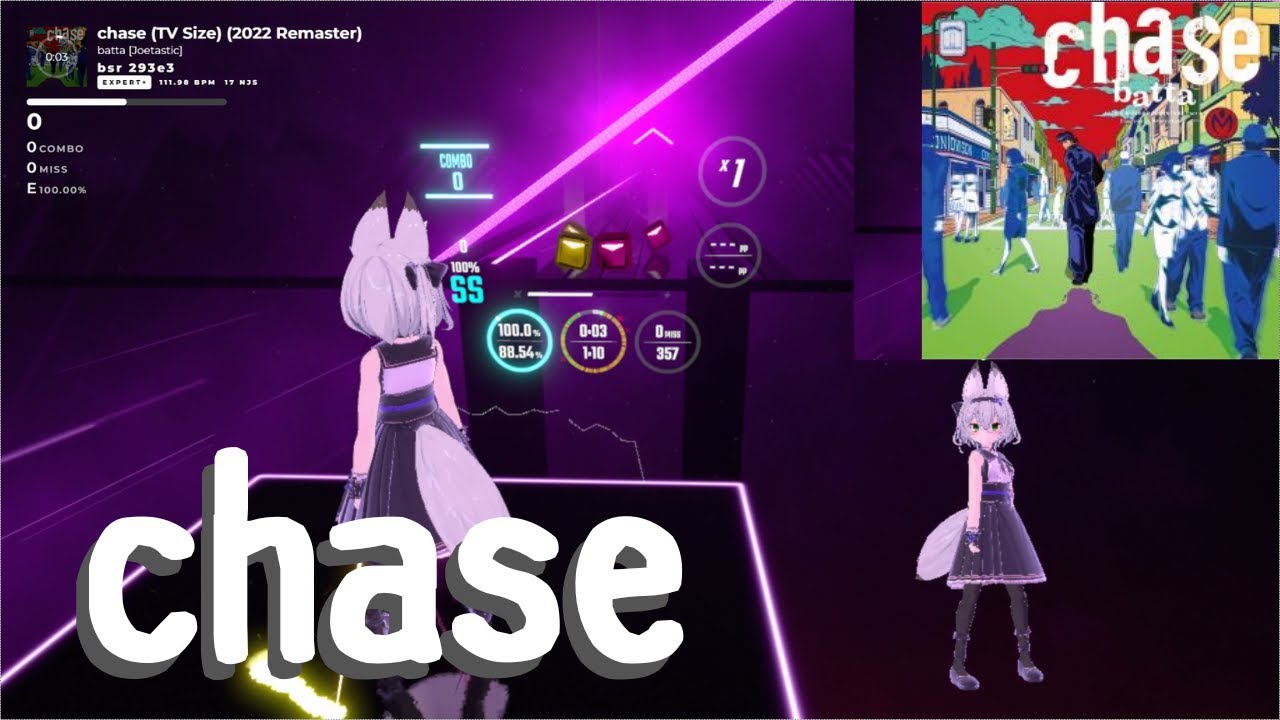【BEAT SABER】chase - batta - (Expert+譜面) - YouTube
