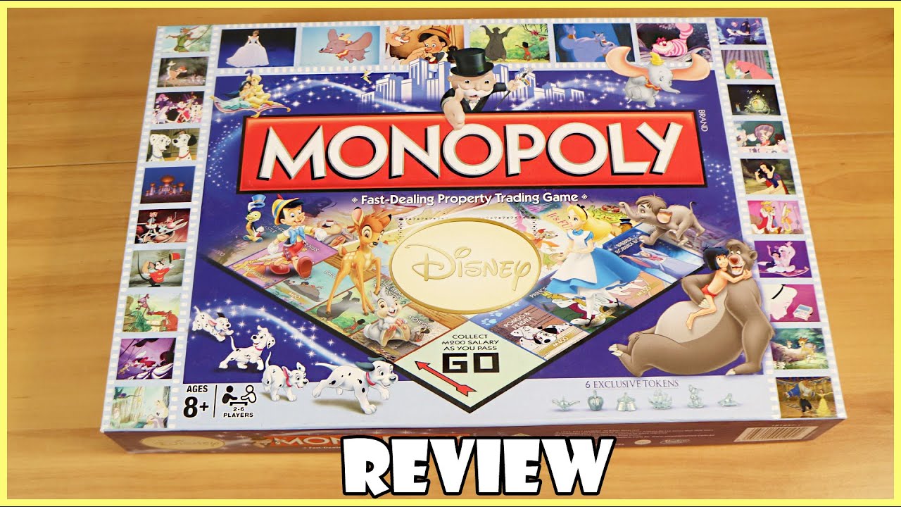 Disney Monopoly Board Game Review! | Board Game Night - YouTube