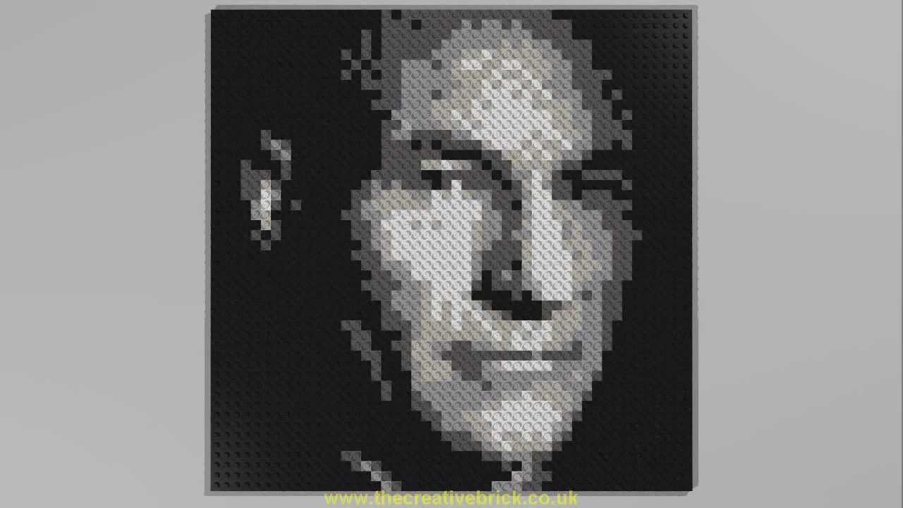 Lego Mosaic - Patrick Stewart - YouTube