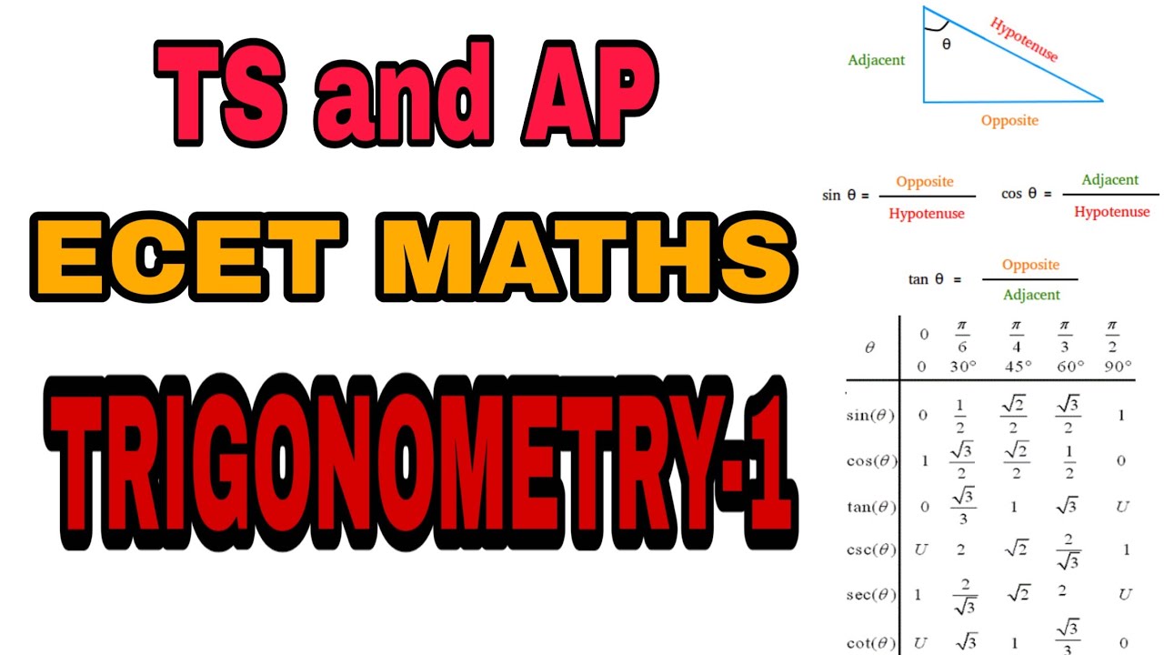 ECET MATHS || 50 MARKS || TRIGONOMETRY -1 || SIMPLE TRICKS - YouTube