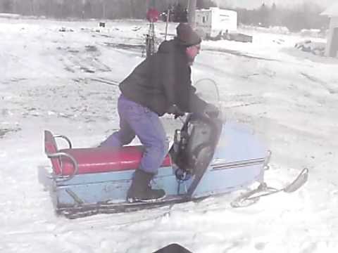 1968 larson hawk snowmobile - YouTube