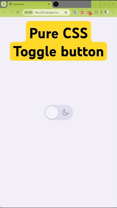 Fancy toggle button with pure CSS #css #html - YouTube