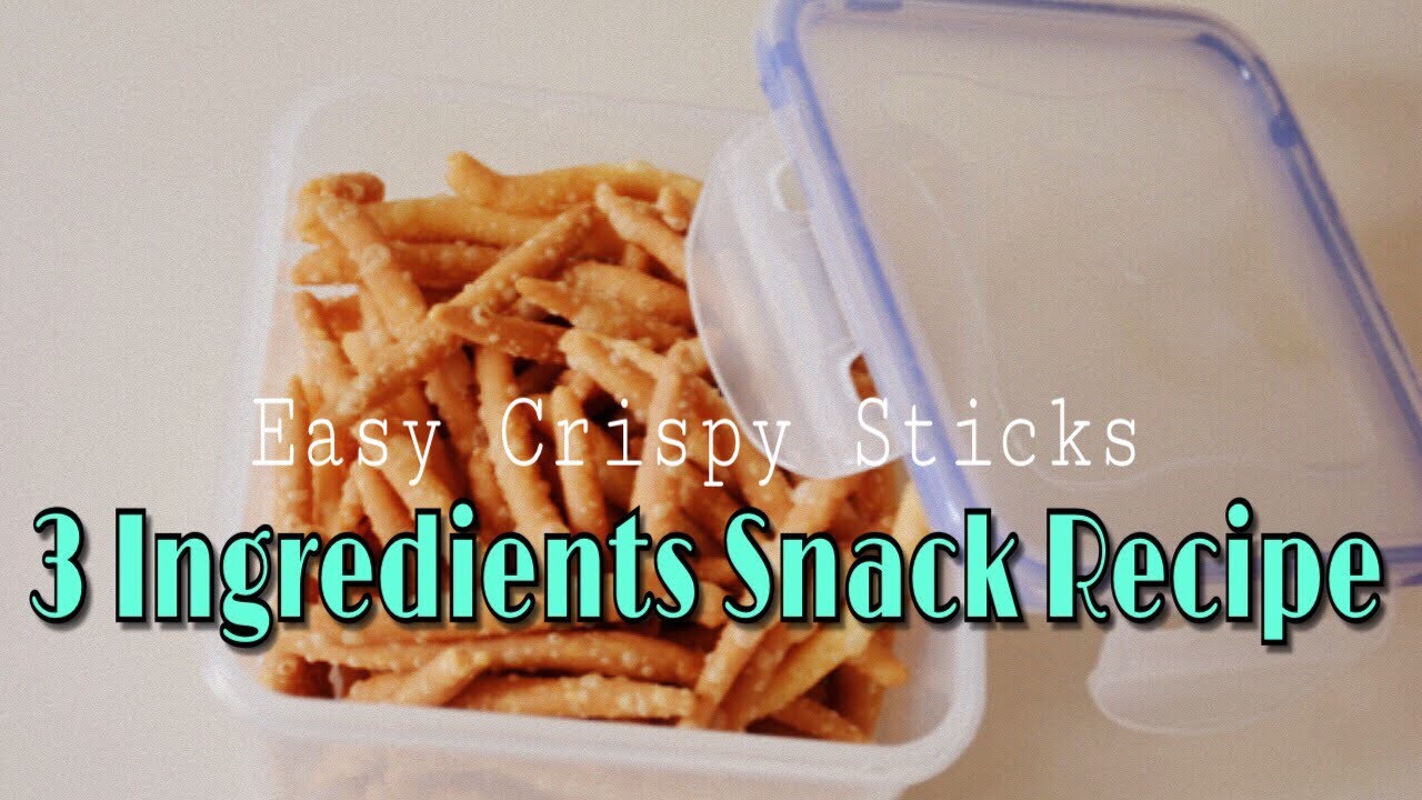 Easy snack recipe | 3 ingredients crispy sticks | Rice flour sticks ...