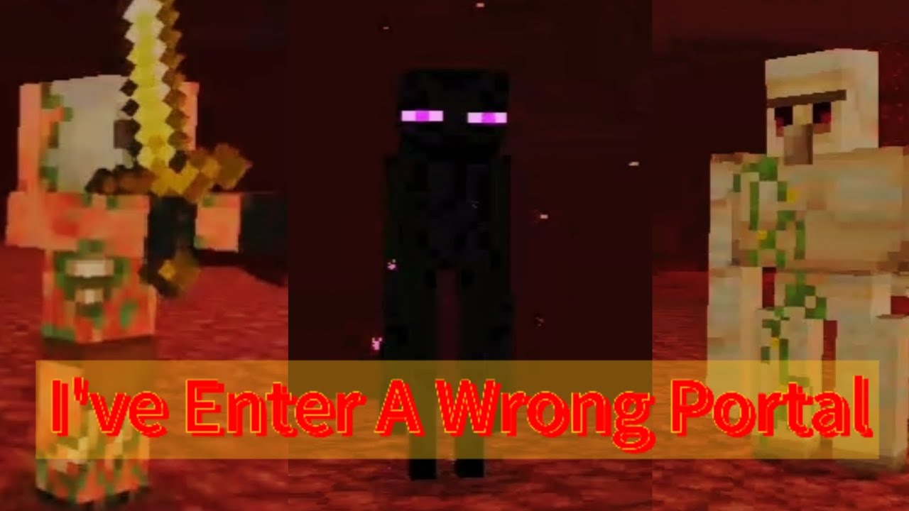 Minecraft [ Me and Spawn Iron Golem Fight the Portal Enemies] - YouTube