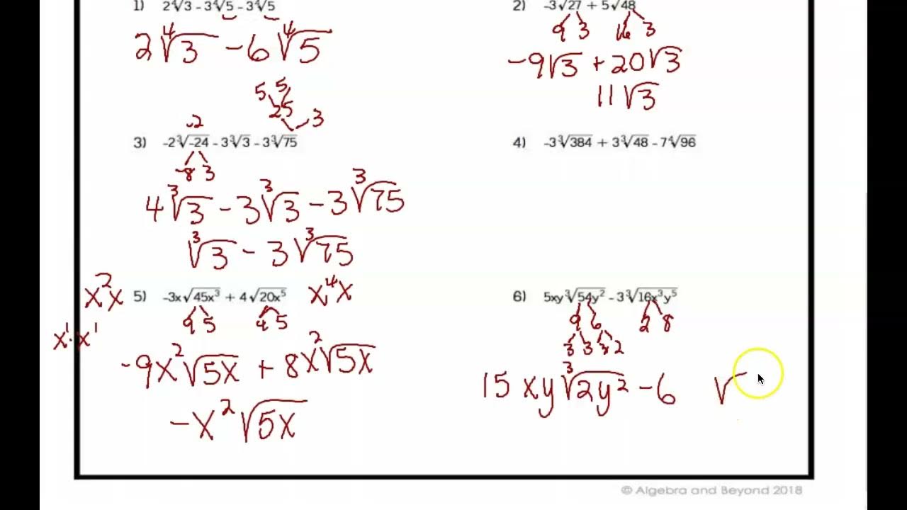 Add, Subtract and Multiply Radical Expressions - YouTube