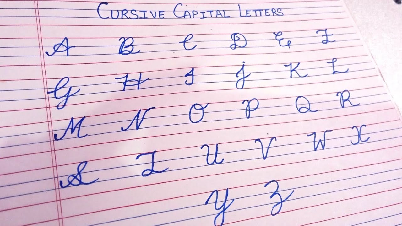 Cursive alphabet writing / how to read and write capital cursive ...