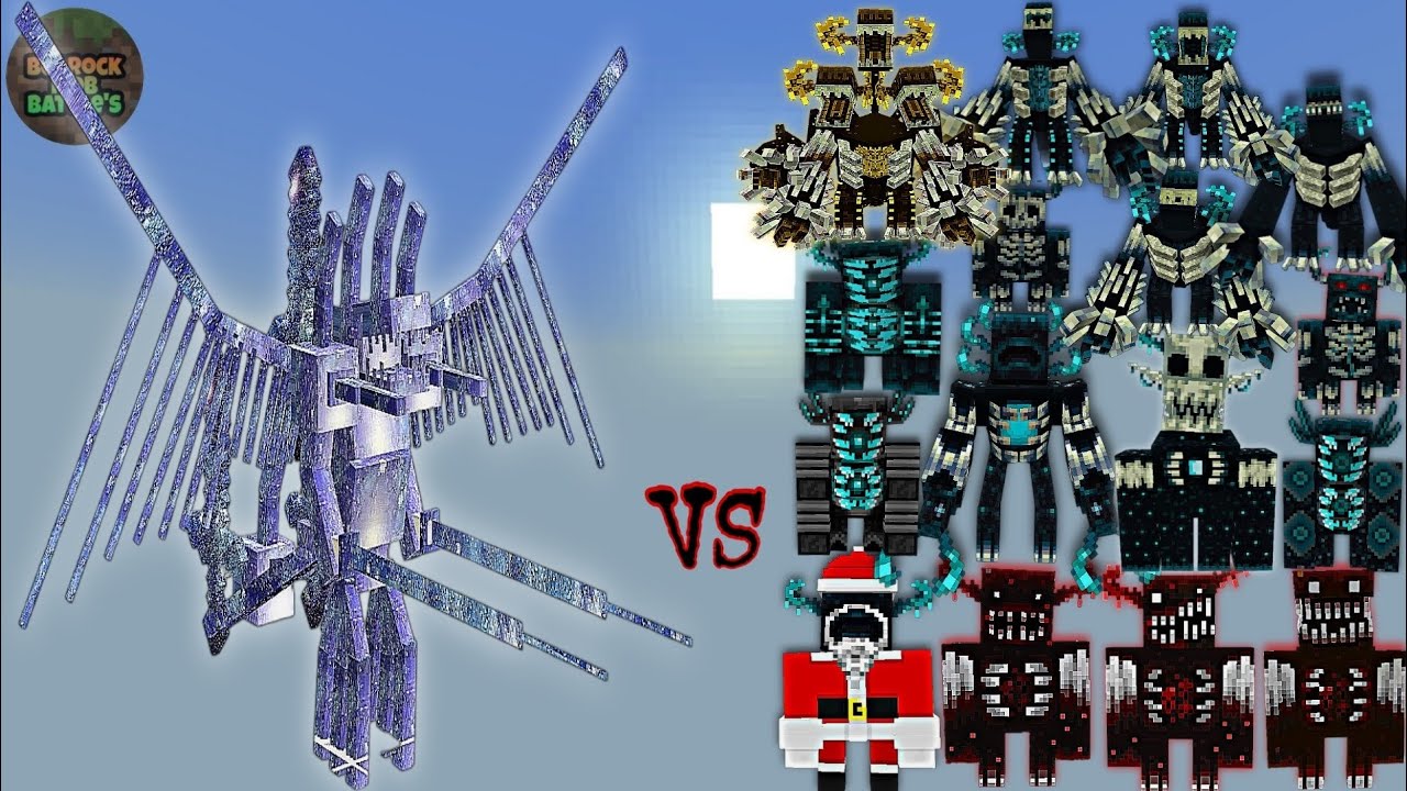 Remake Galaxy Titan vs Warden Plus | Minecraft Bedrock | Mob Battle ...
