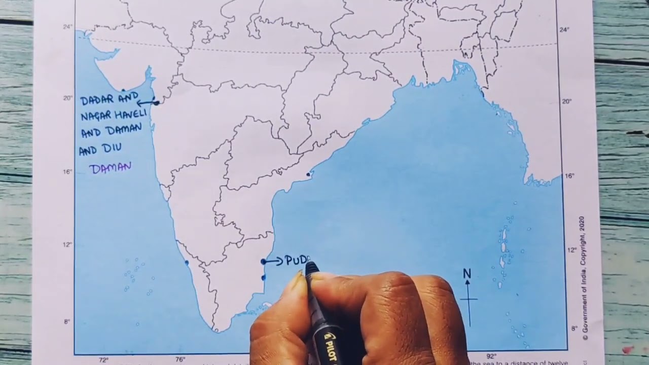 Outline Political Map Of India Mark And Label - Infoupdate.org