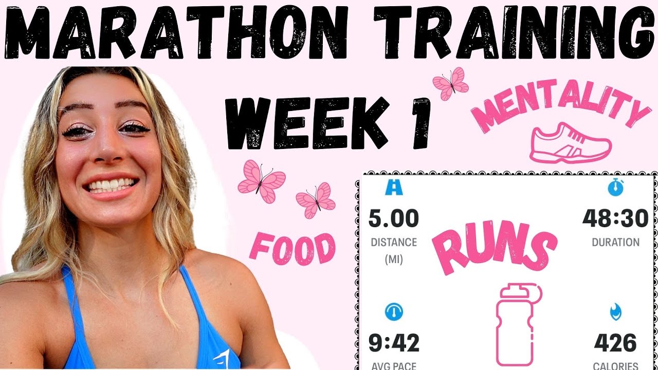 MARATHON TRAINING WEEK 1 | running vlog 🦋 - YouTube