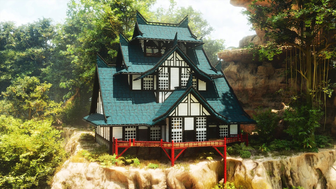 Building a Japanese Castle on Top of the Ruins in ARK: Survival ...