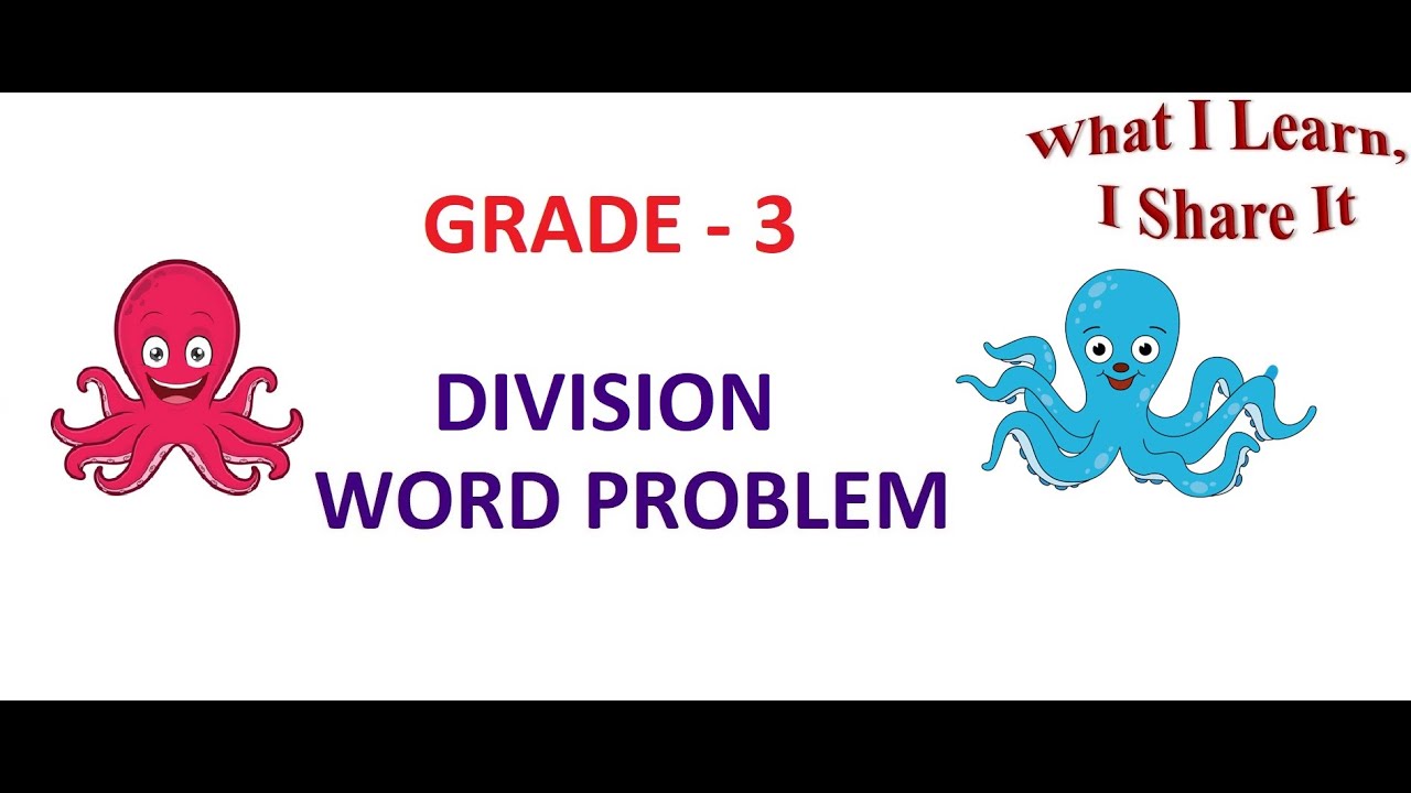 Finding the number of Octopuses in a tank | Division Word Problem for ...