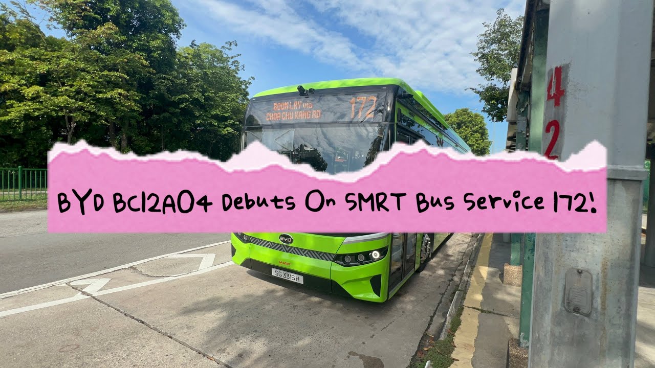BYD BC12A04 Debuts On Trunk Service 172! | SMRT BYD BC12A04 [SG3316H ...