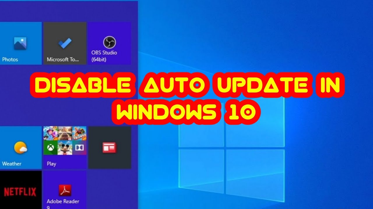 Stop Windows Auto Update || Disable kare windows updates - YouTube