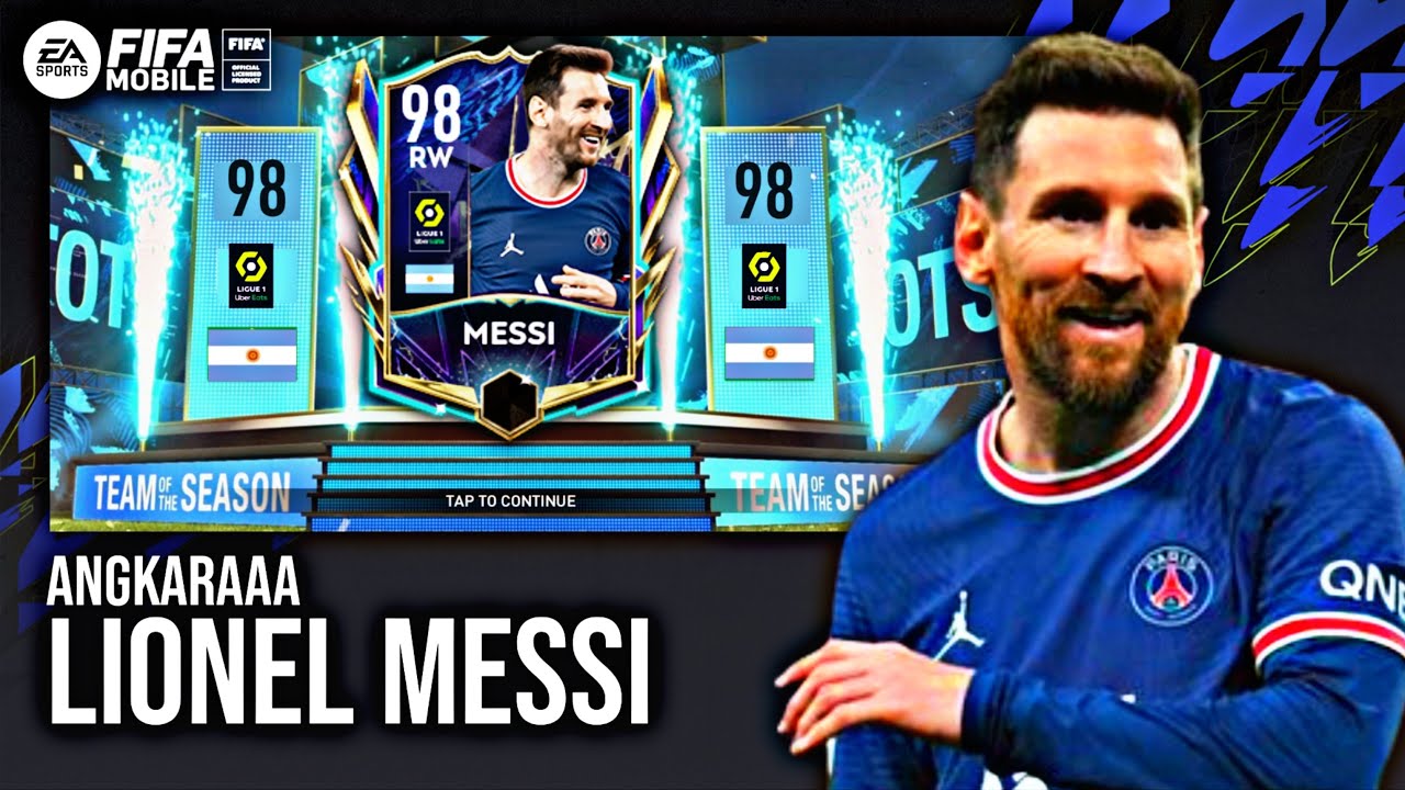 Welcome! Angkara Messi 98 TOTS | FIFA Mobile Indonesia - YouTube