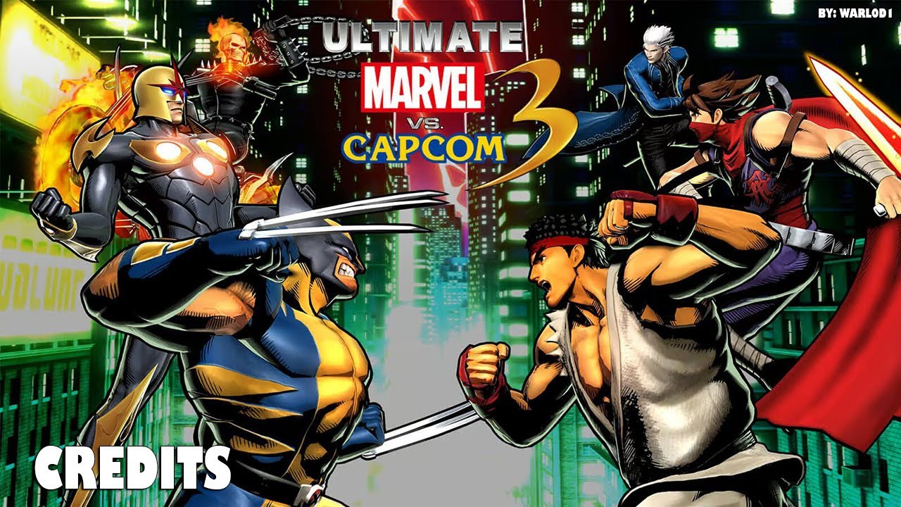 Credits of Ultimate Marvel vs. Capcom 3 4K/60fps - YouTube