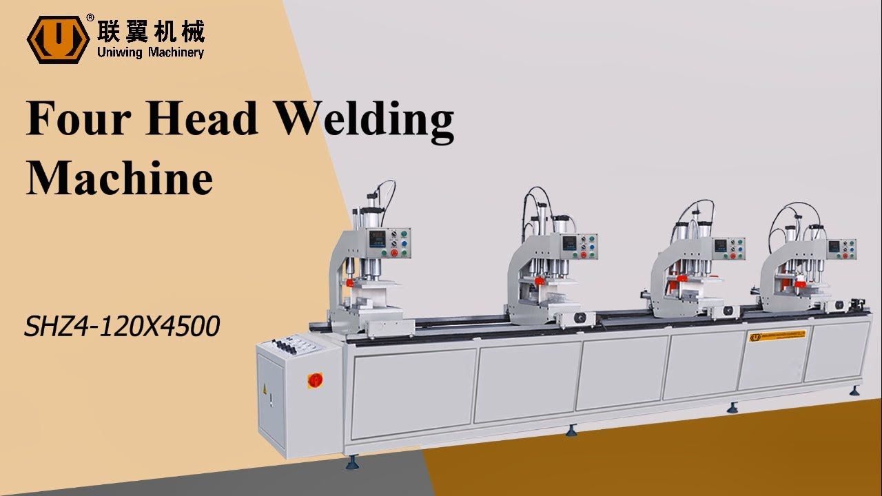 P040604 SHZ4-120x4500 Four Head Welding Machine - YouTube